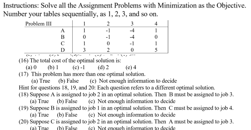 Solved Instructions: Solve all the Assignment Problems with | Chegg.com