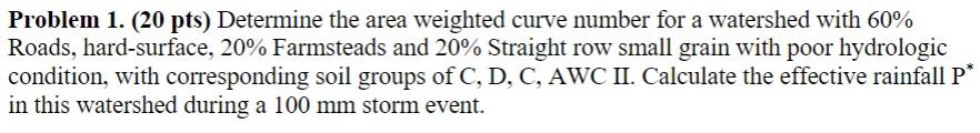 Solved Problem 1. (20 pts) Determine the area weighted curve | Chegg.com