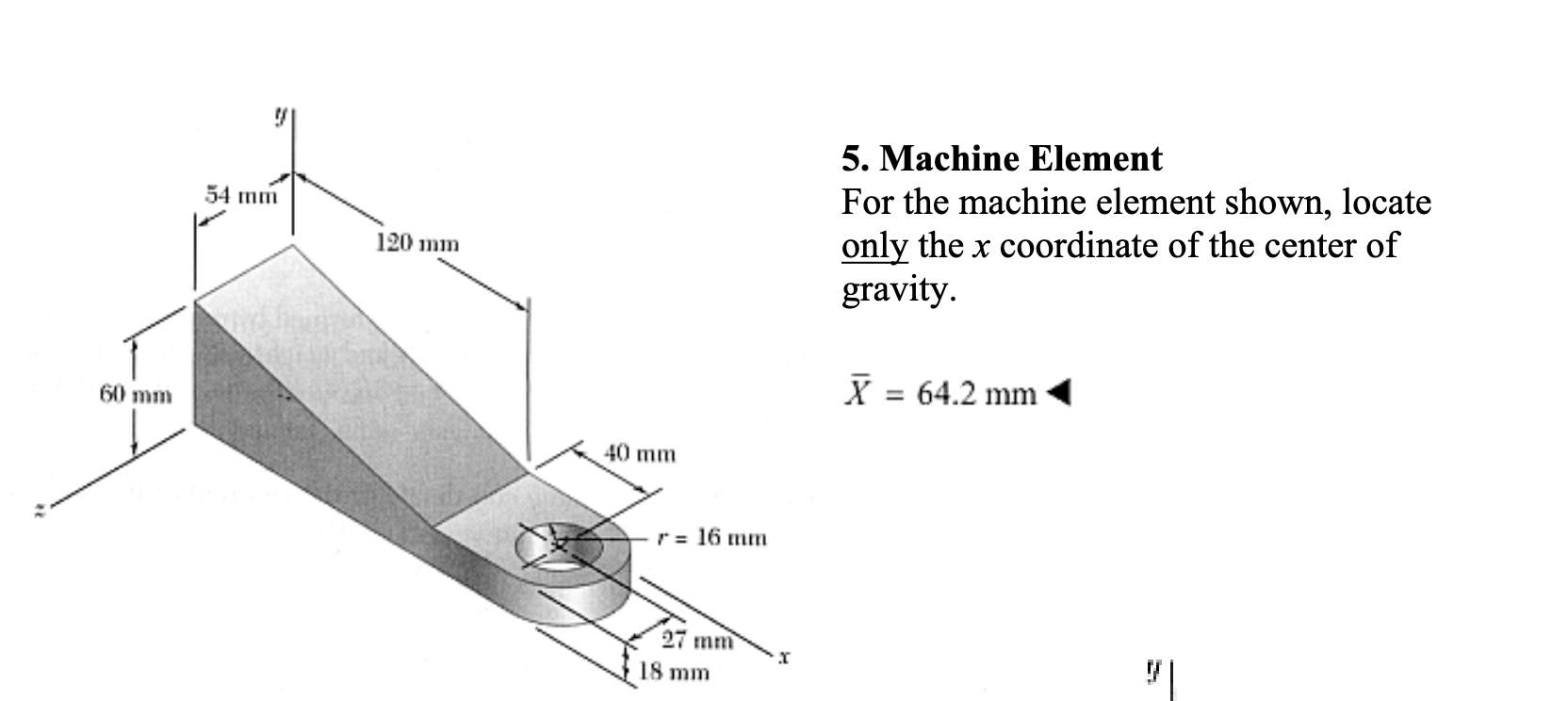 Solved 5. Machine Element For the machine element shown, | Chegg.com