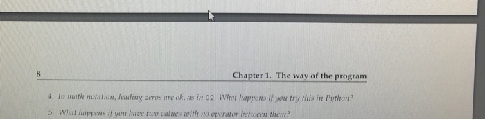 Solved Chapter 1. The way of the program d. In math | Chegg.com