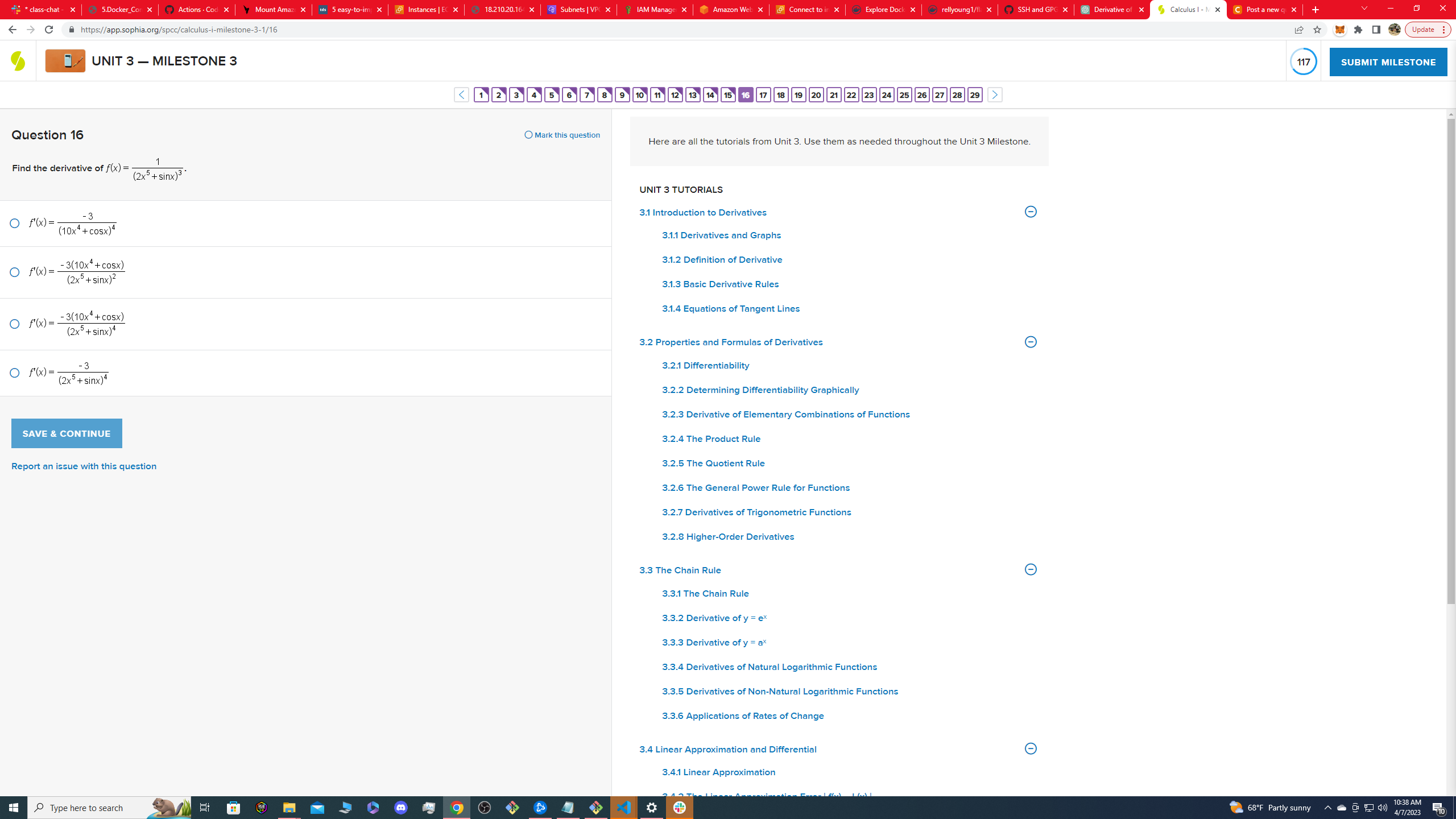Solved Question 16 Here are all the tutorials from Unit 3. | Chegg.com
