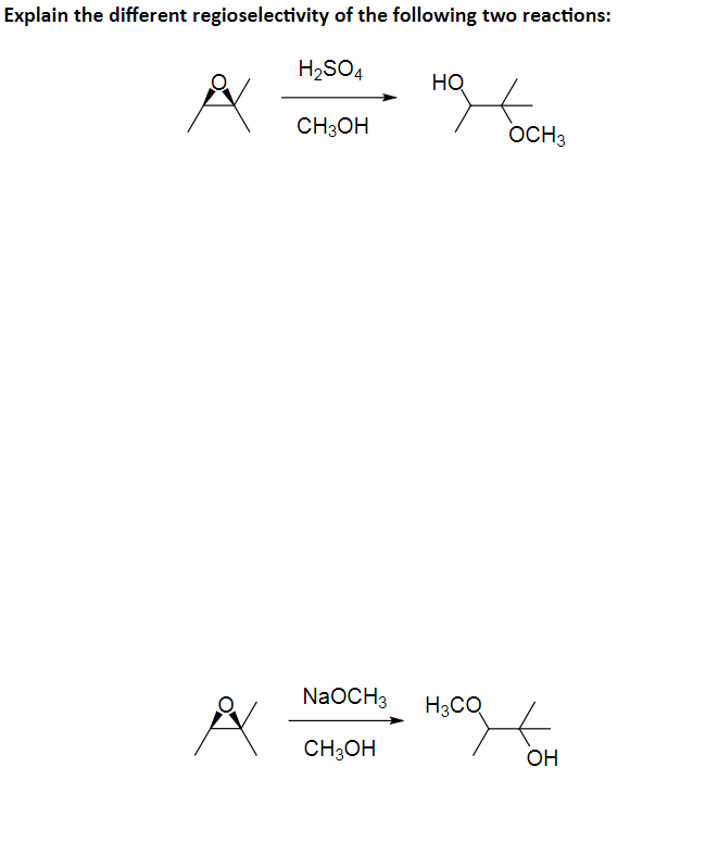 Solved Explain the different regioselectivity of the | Chegg.com