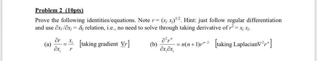 Solved Problem 2 (10pts) Prove the following | Chegg.com Solved Problem 2 (10pts) Prove the following | Chegg.com