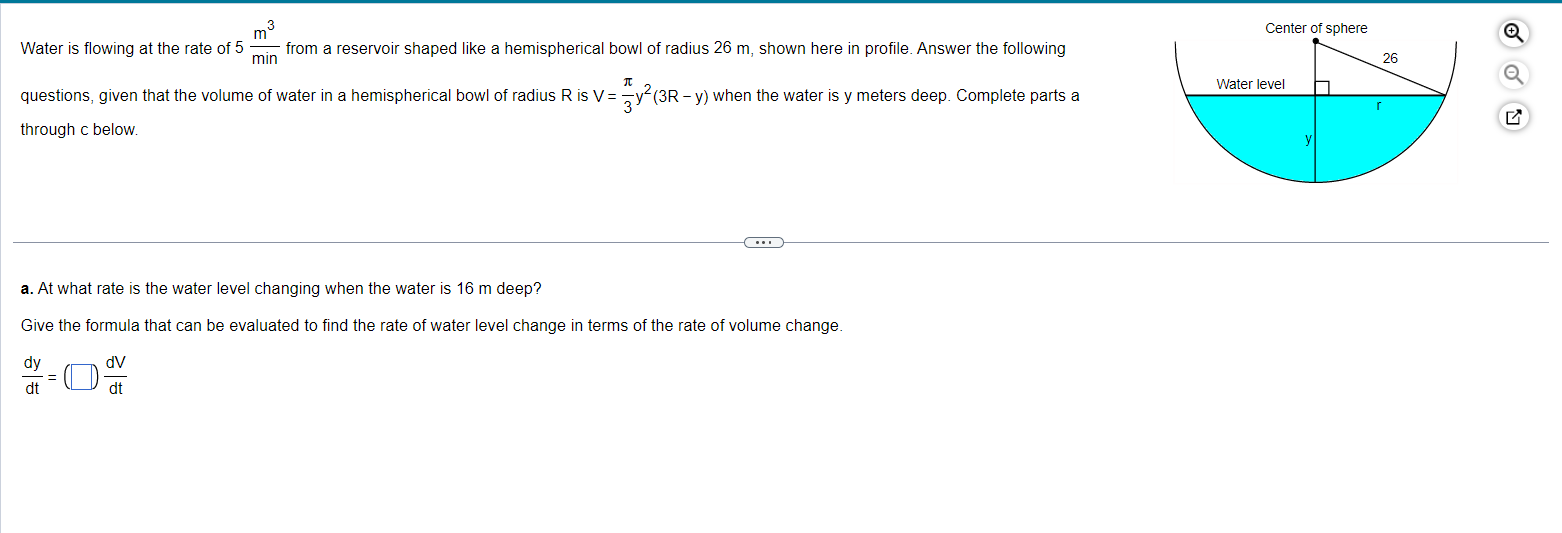 Solved Water is flowing at the rate of 5 minm3 from a | Chegg.com