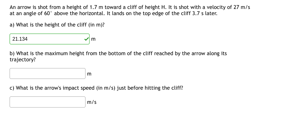 Solved b) What is the maximum height from the bottom of the | Chegg.com