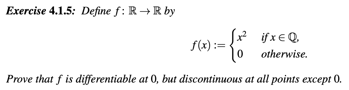 Solved Exercise 4.1.5: Define f:R→R | Chegg.com