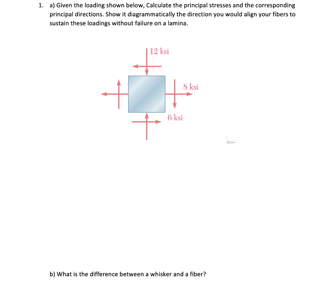 Solved Given the loading shown below, Calculate the | Chegg.com