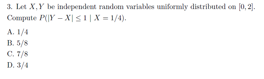 Solved 3. Let X,Y be independent random variables uniformly | Chegg.com