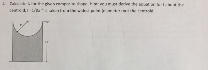 Solved Calculate Ix for the given composite shape. Hint: you | Chegg.com