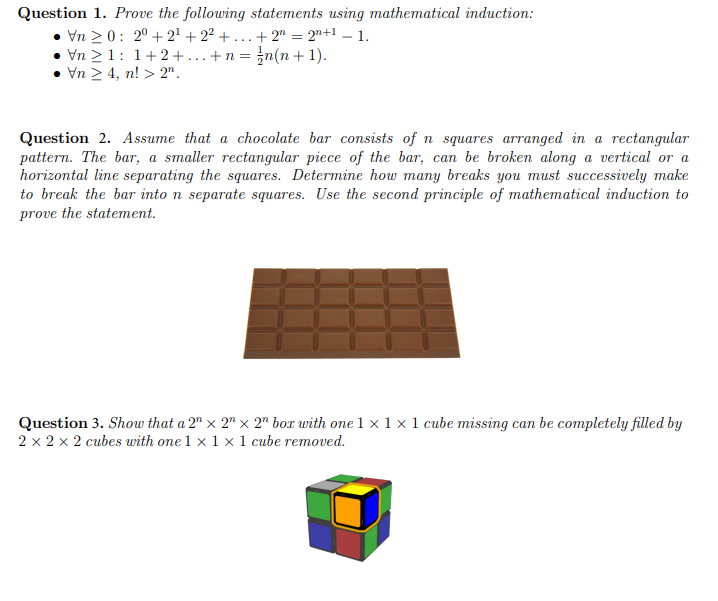 Solved Question 1. Prove the following statements using | Chegg.com