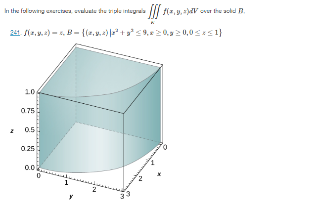 Solved the following exercises, evaluate the triple | Chegg.com