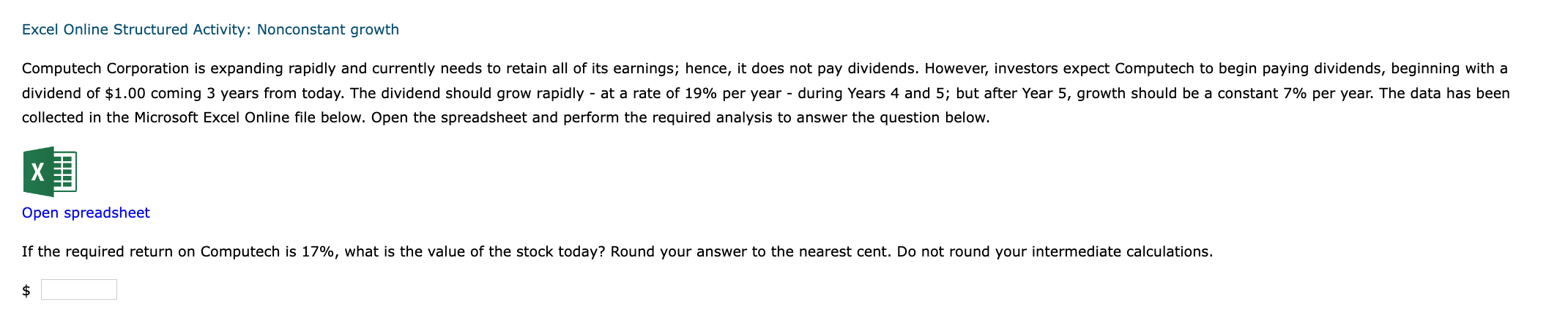 Solved collected in the Microsoft Excel Online file below. | Chegg.com