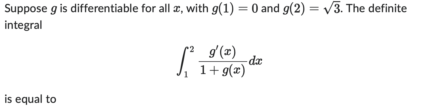 Solved Suppose g is differentiable for all x, with g(1)=0 | Chegg.com