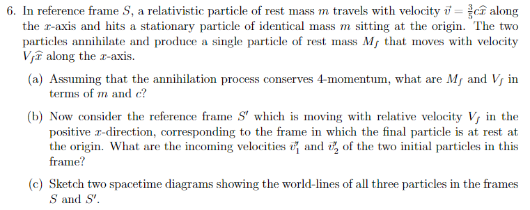 Solved In reference frame S, ﻿a relativistic particle of | Chegg.com