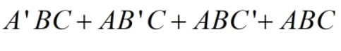 Solved A' BC +AB'C+ABC'+ ABC | Chegg.com