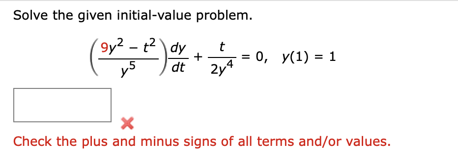 Solved Solve the given initial-value | Chegg.com