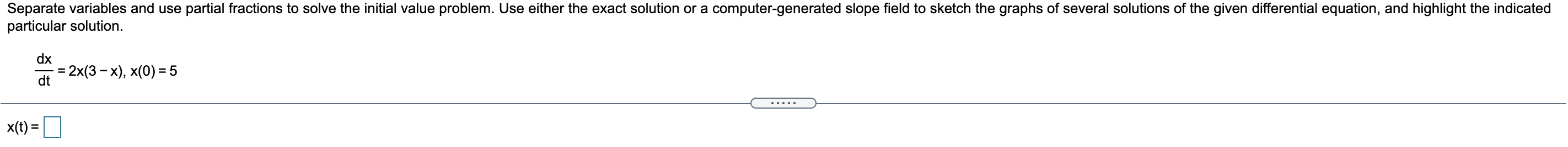 Solved Separate variables and use partial fractions to solve | Chegg.com Solved Separate variables and use partial fractions to solve | Chegg.com