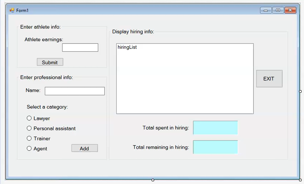 Solved The following program should be done using basic C# | Chegg.com