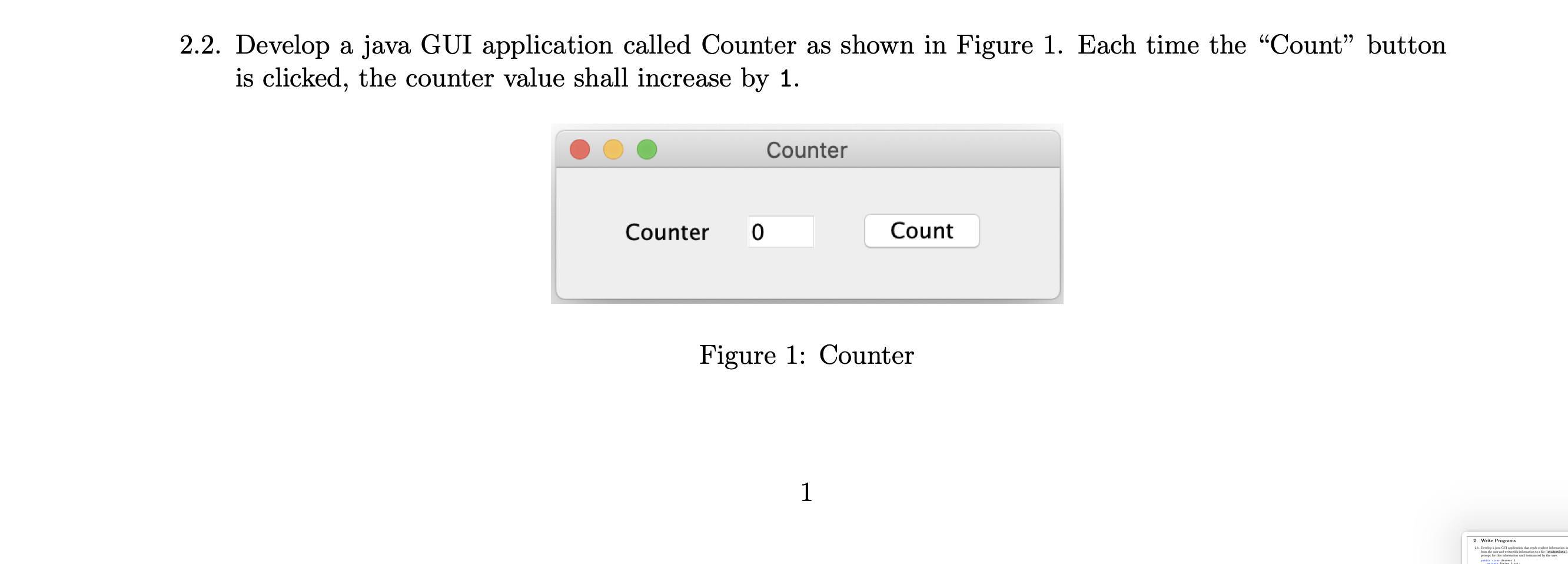 2 Write Programs 2.1. Develop a java GUI application | Chegg.com