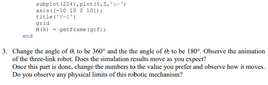 Solved I. Animation of Movement - 3D Robotic Device In this | Chegg.com