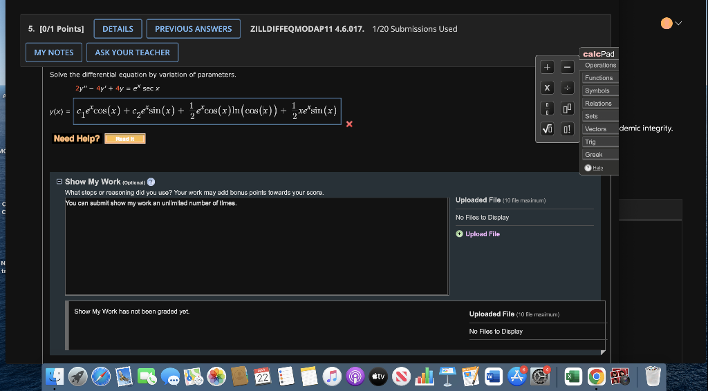 Solved Show My Work has not been graded yet. Uploaded File | Chegg.com