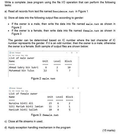 Solved QUESTION 3 (15 MARKS) Given the following text file | Chegg.com