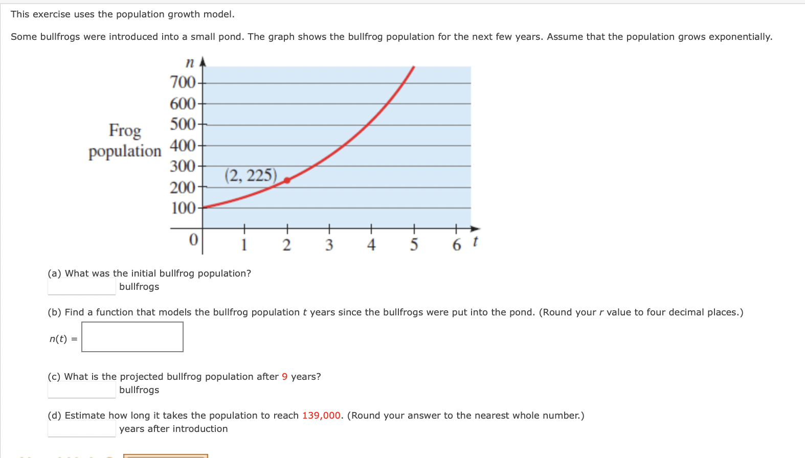Solved This exercise uses the population growth model. The | Chegg.com