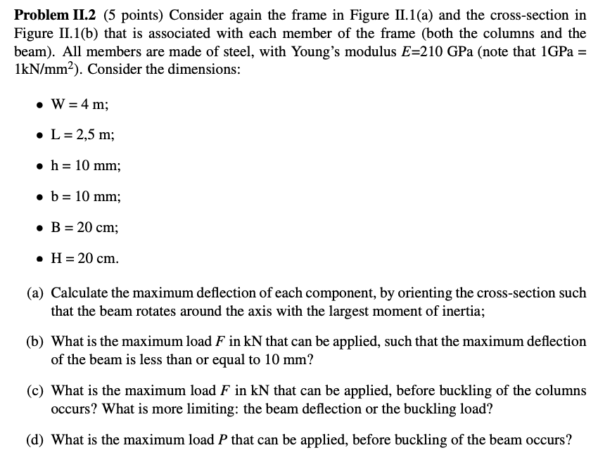 Solved Problem II.1 (5 points) Consider the frame in Figure | Chegg.com Solved Problem II.1 (5 points) Consider the frame in Figure | Chegg.com