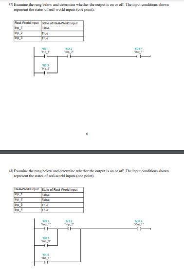 Solved 40) Create a ladder logic program that will make | Chegg.com