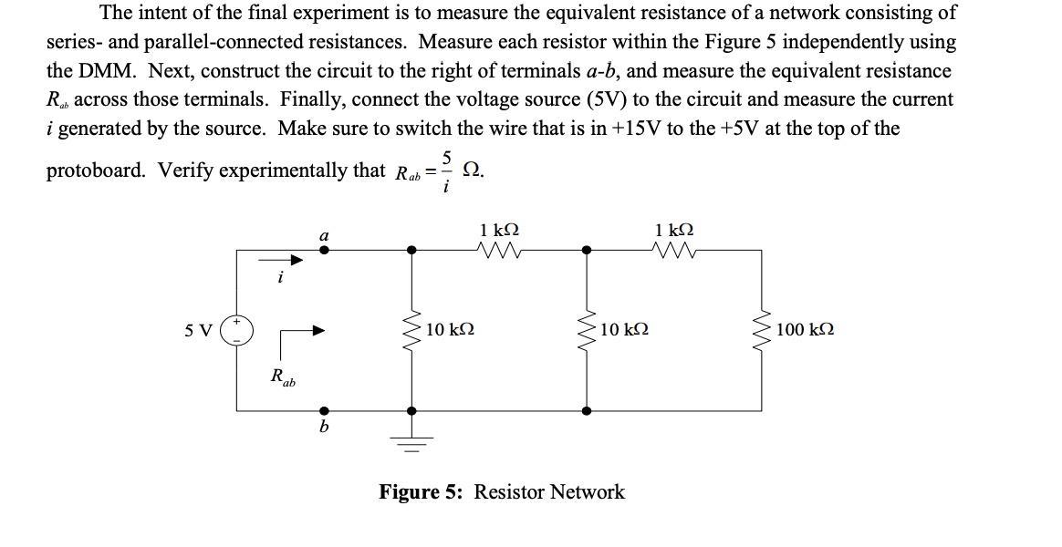 Measure the equivalent resistance of a network | Chegg.com