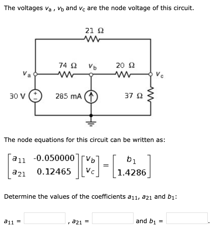 Solved The voltages va, vb and vc are the node voltage of | Chegg.com