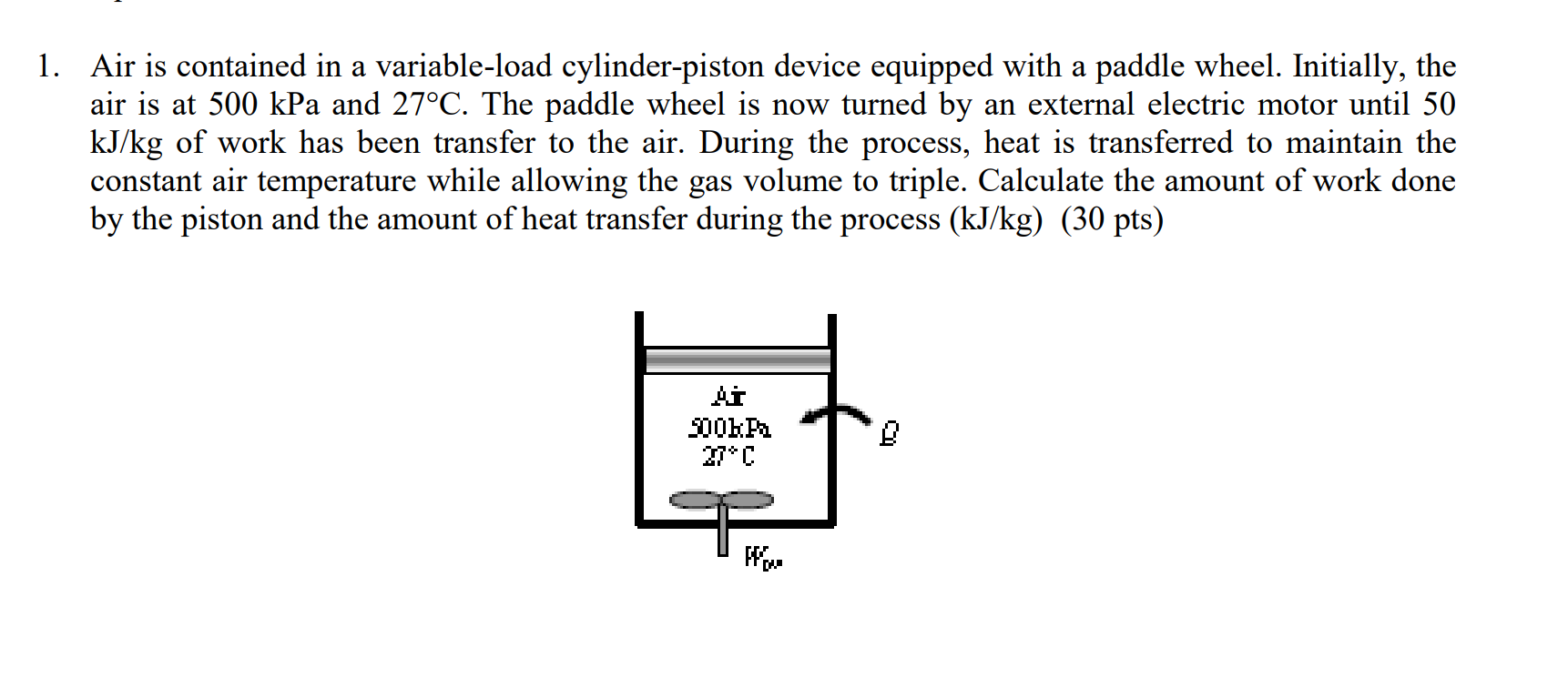 Solved Air is contained in a variable-load cylinder-piston | Chegg.com