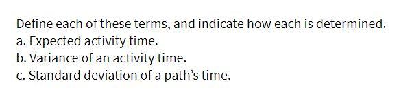 Solved Define each of these terms, and indicate how each is | Chegg.com