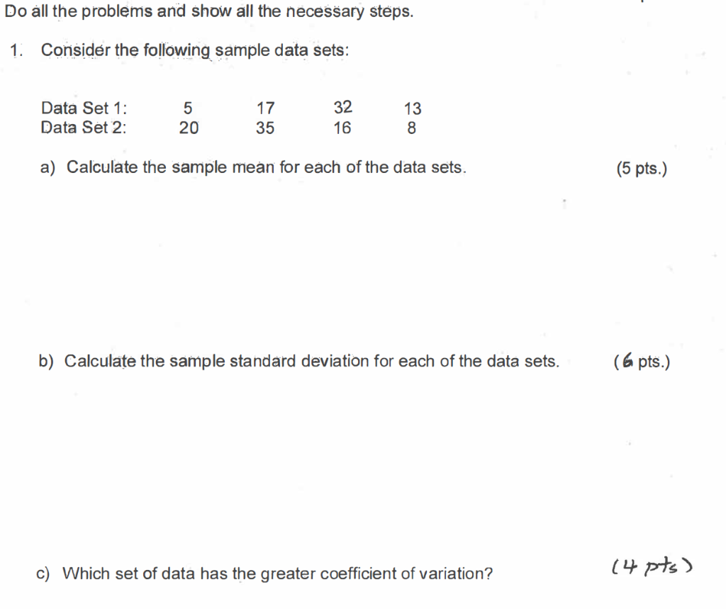 Solved Do all the problems and show all the necessary steps. | Chegg.com