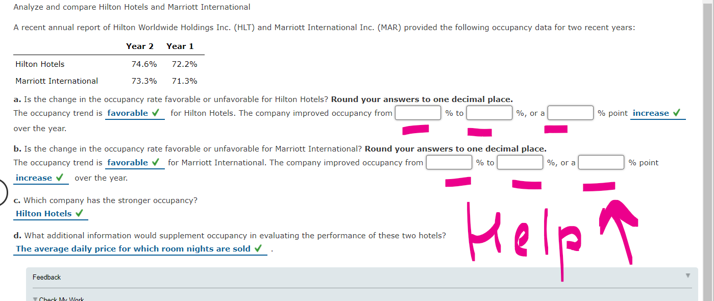 Solved Analyze and compare Hilton Hotels and Marriott | Chegg.com