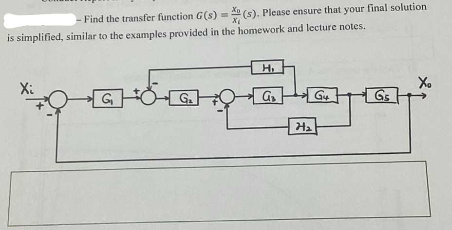 Solved DRAW block diagram reduction .Find the transfer | Chegg.com