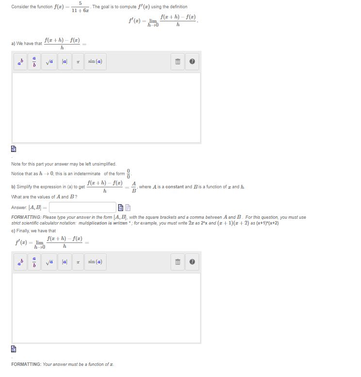 Solved Consider the function f(x)=11+6x5. The goal is to | Chegg.com
