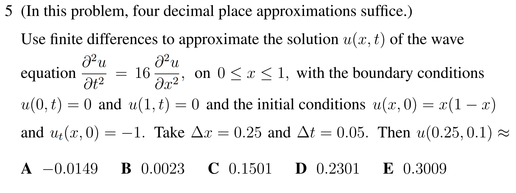 Solved ӘР и 5 (In this problem, four decimal place | Chegg.com
