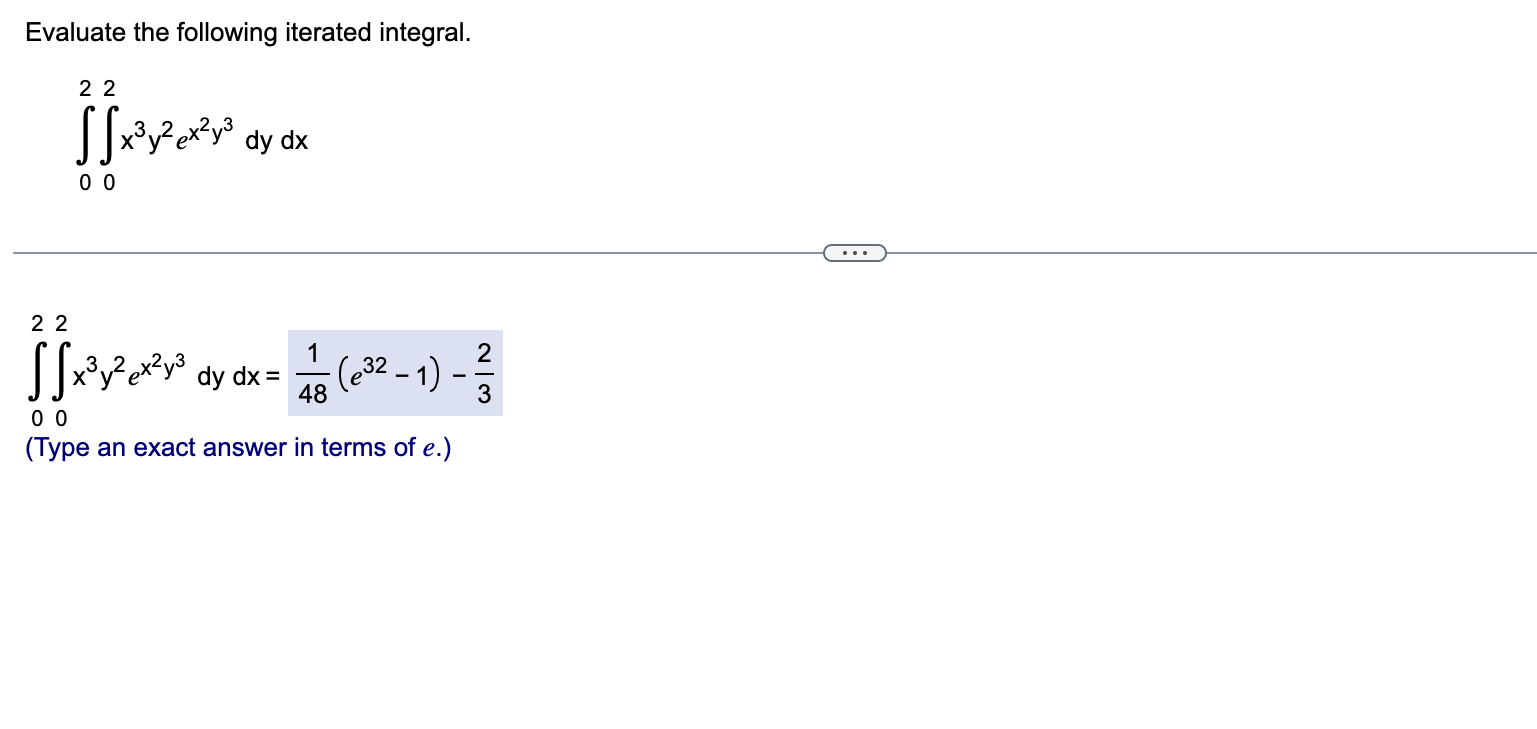 Solved Evaluate the following iterated | Chegg.com