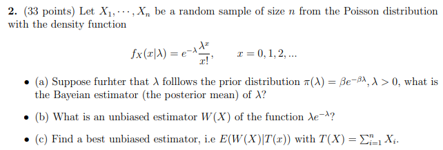 Solved Please Explain And Show Method For Finding Unbiased