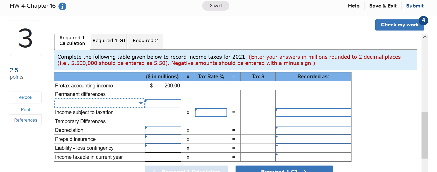 [Solved]: Exercise 16-22 (Algo) Multiple temporary differenc