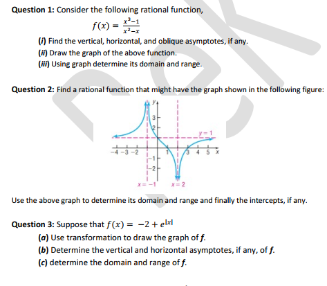 Solved Question 1: Consider the following rational function, | Chegg.com