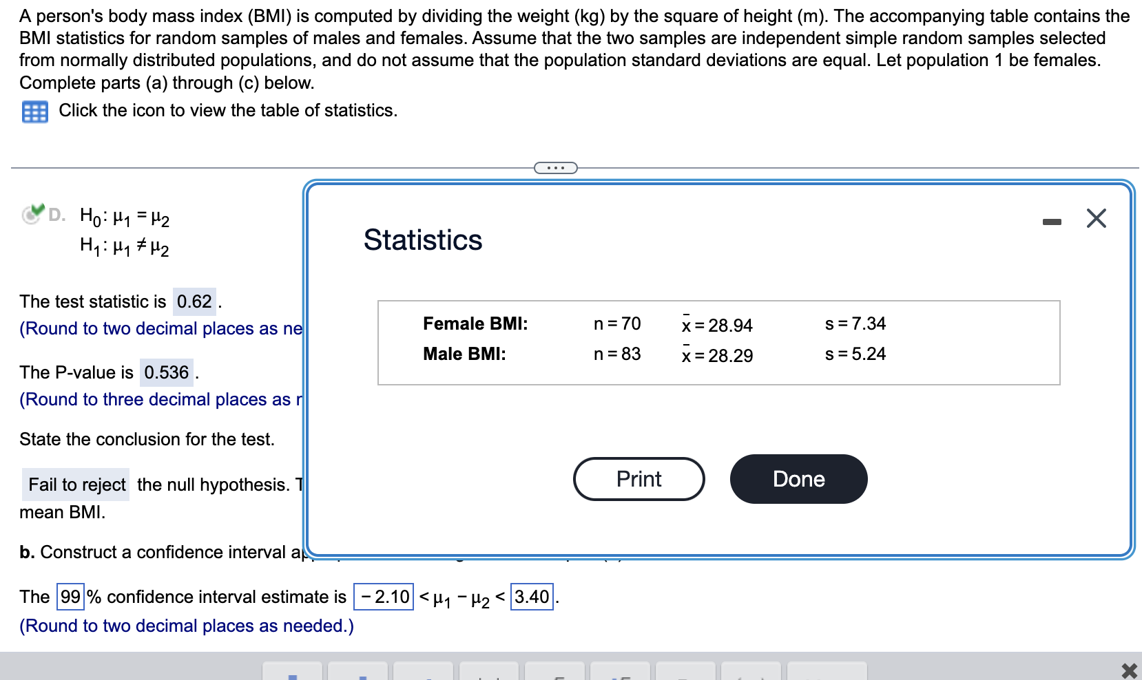 Solved A person's body mass index (BMI) is computed by | Chegg.com