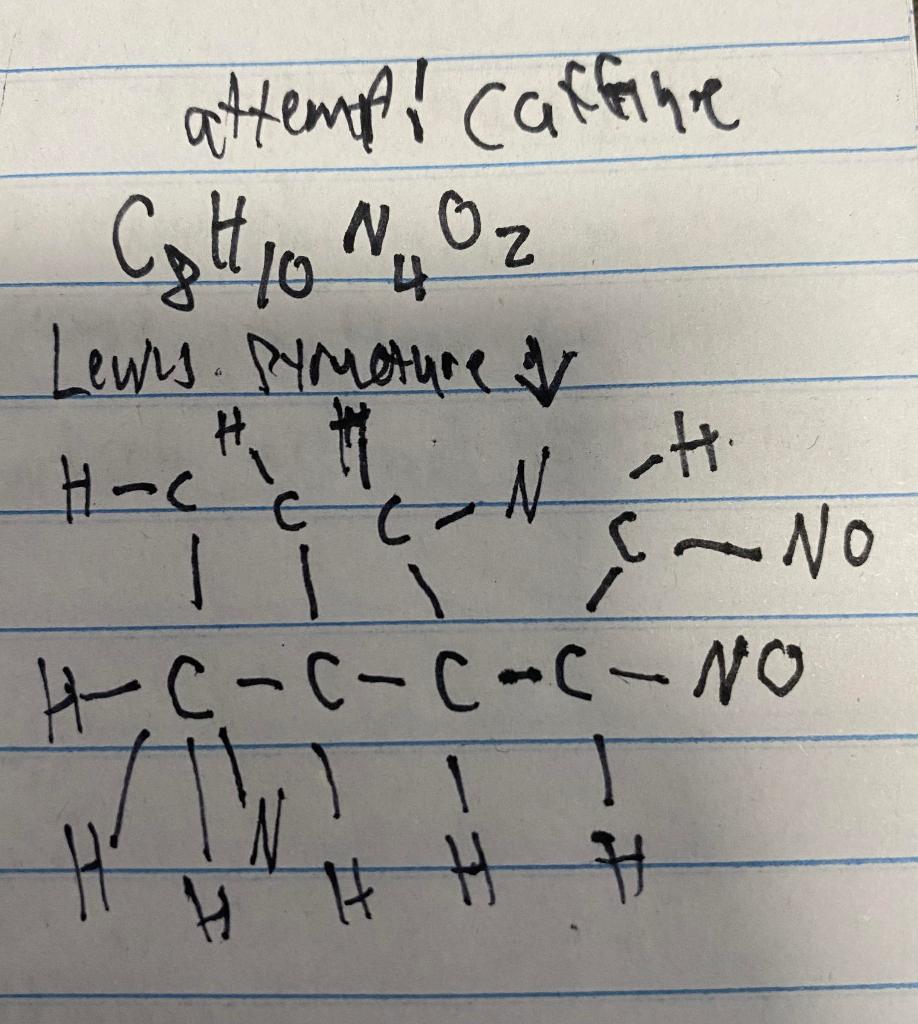 Solved C8H10 N4O2 Lewls. Prmeture & | Chegg.com