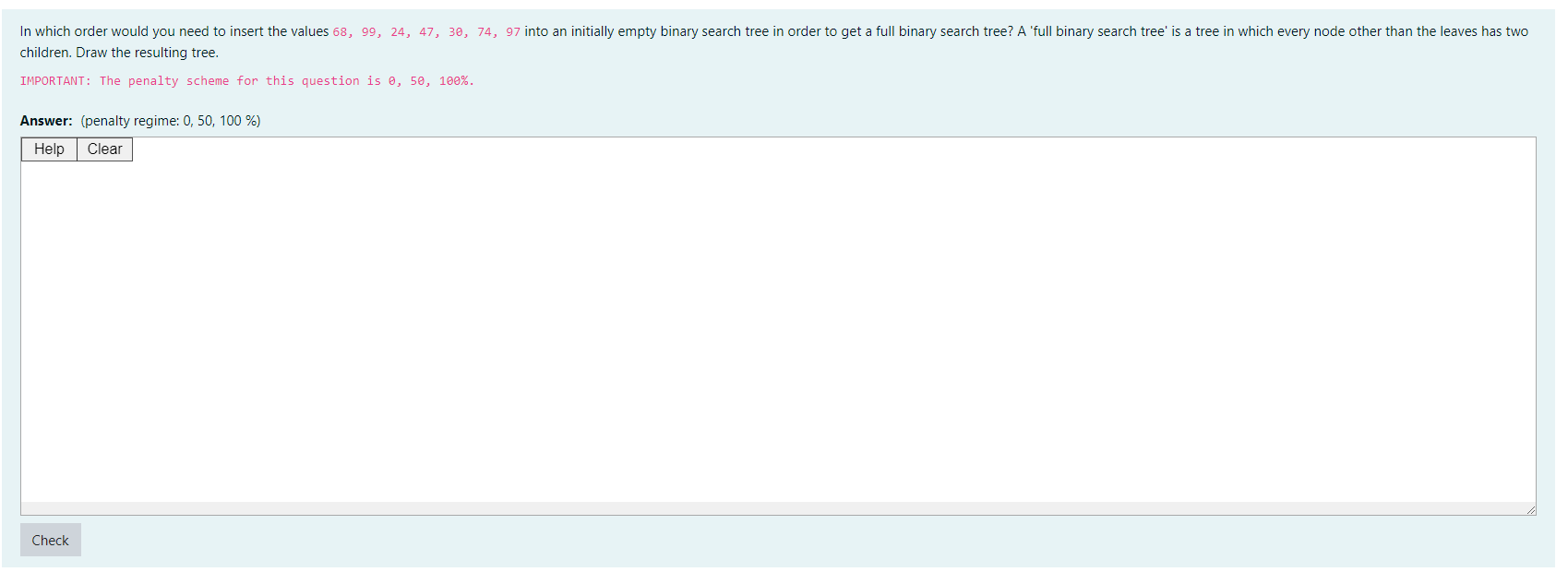 Solved children. Draw the resulting tree. IMPORTANT: The | Chegg.com
