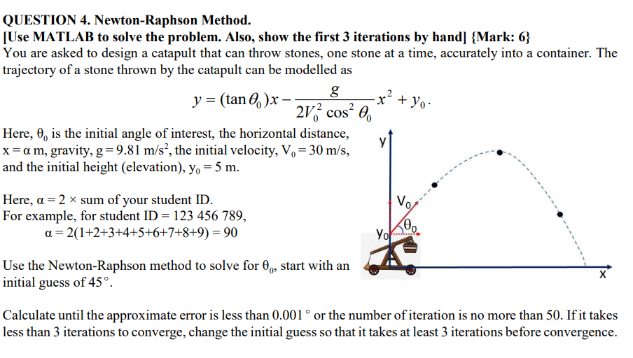 Solved QUESTION 4. Newton-Raphson Method. [Use MATLAB to | Chegg.com