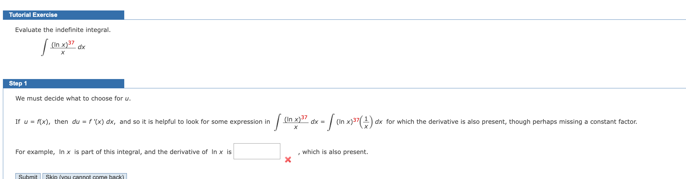 Solved Tutorial ExerciseEvaluate the indefinite | Chegg.com Solved Tutorial ExerciseEvaluate the indefinite | Chegg.com