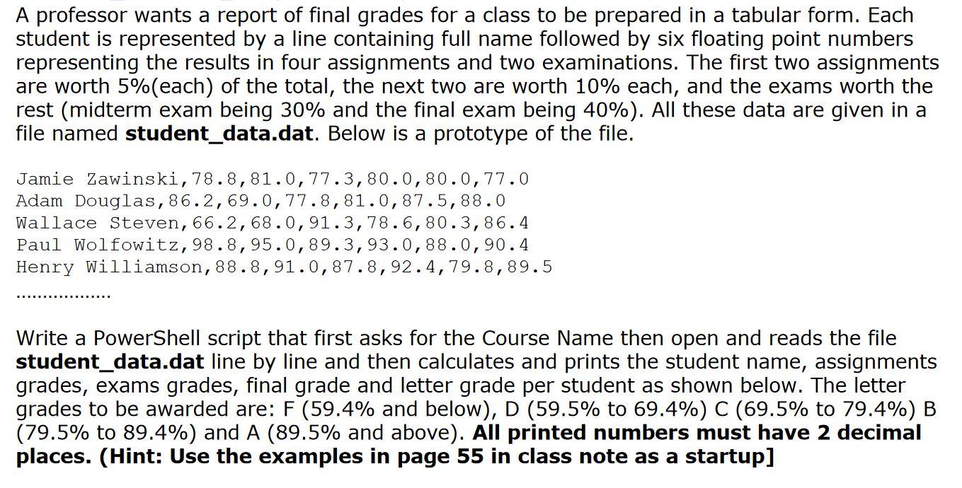 Solved Scripting language / Powershell This is in power | Chegg.com