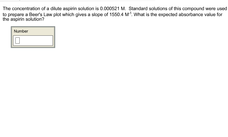 Solved The concentration of a dilute aspirin solution is | Chegg.com