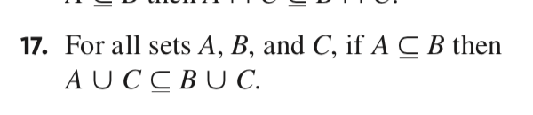 Solved You need to prove that "For all sets A, B and C, if A | Chegg.com